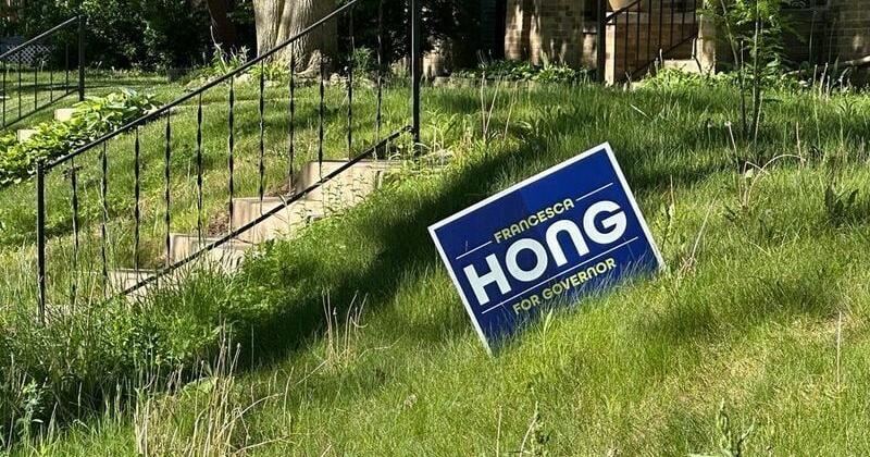 Candidate films himself stealing Francesca Hong, Ryan Clancy signs