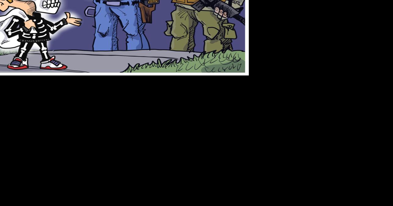 Masked ICE agents meet trick-or-treaters in Hands cartoon