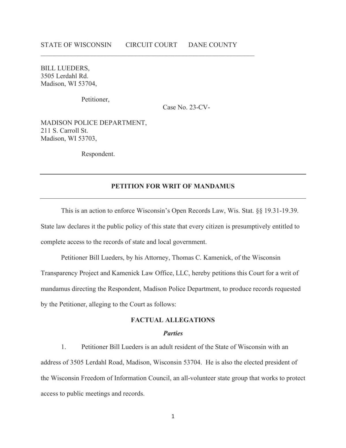 Madison police sued over records request delays