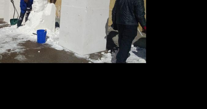 At the Madison Winter Festival, Donald Trump as Cupid draws a crowd