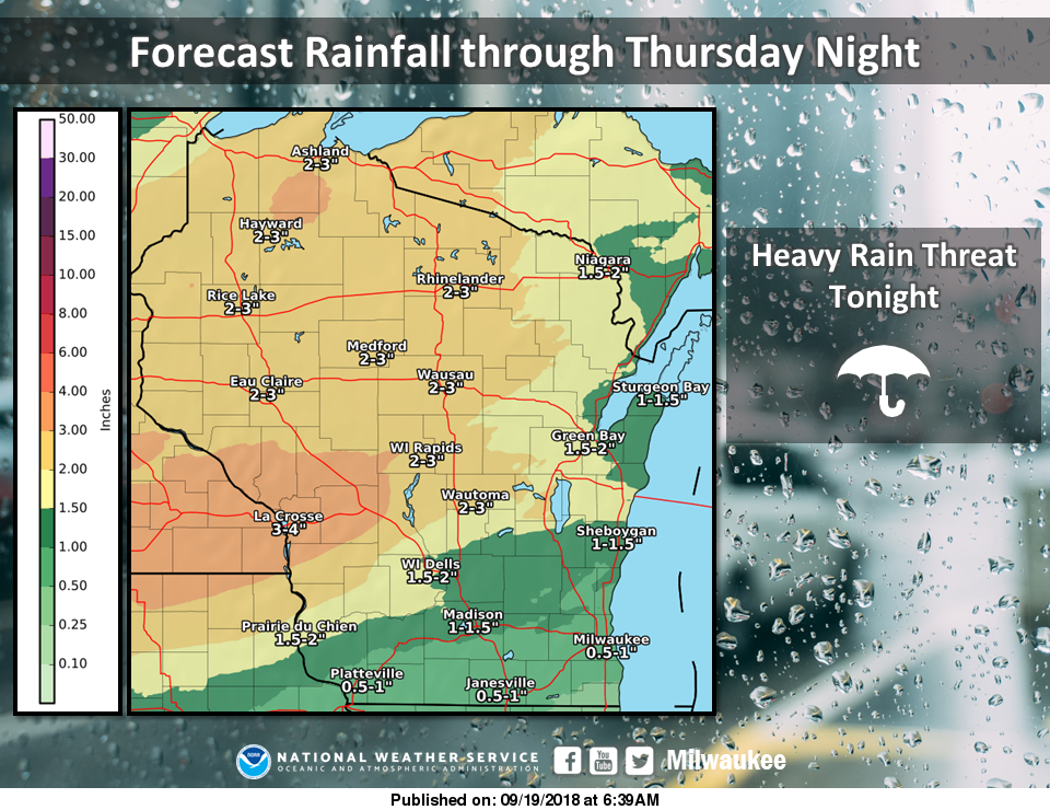 Heavy rain could cause flash floods in southwest Wisconsin, forecast says