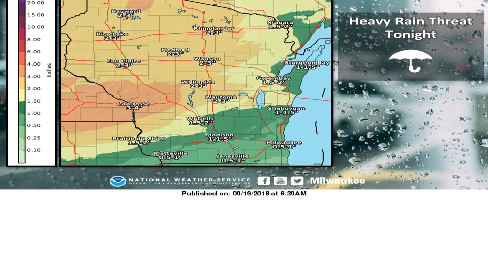 Heavy rain could cause flash floods in southwest Wisconsin, forecast says