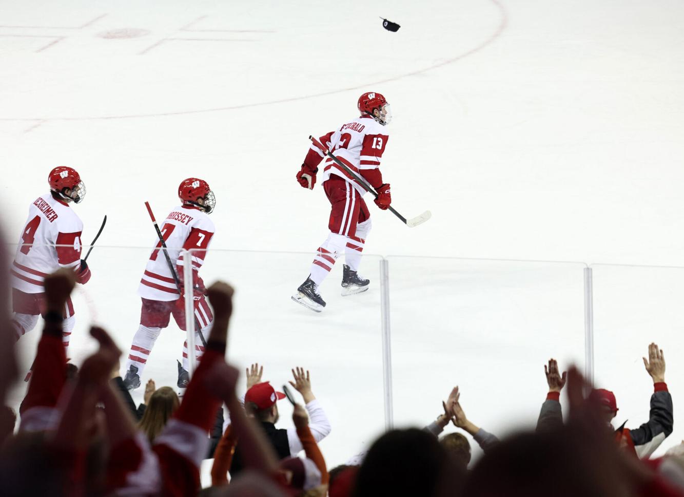 Hat trick denied but Wisconsin's Christian Fitzgerald excels