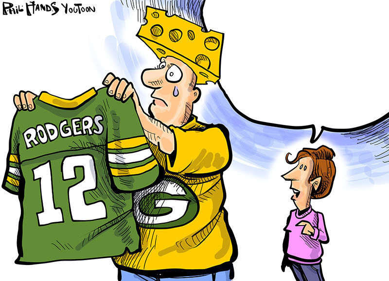 Fans worry about Aaron Rodgers' future in this week's cartoon caption ...