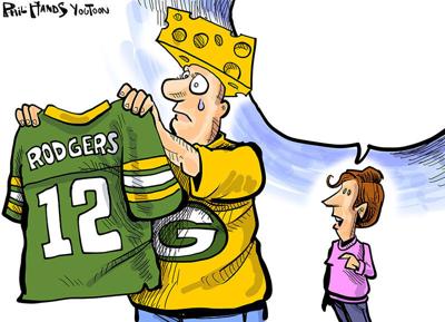 Fans worry about Aaron Rodgers' future in this week's cartoon caption ...