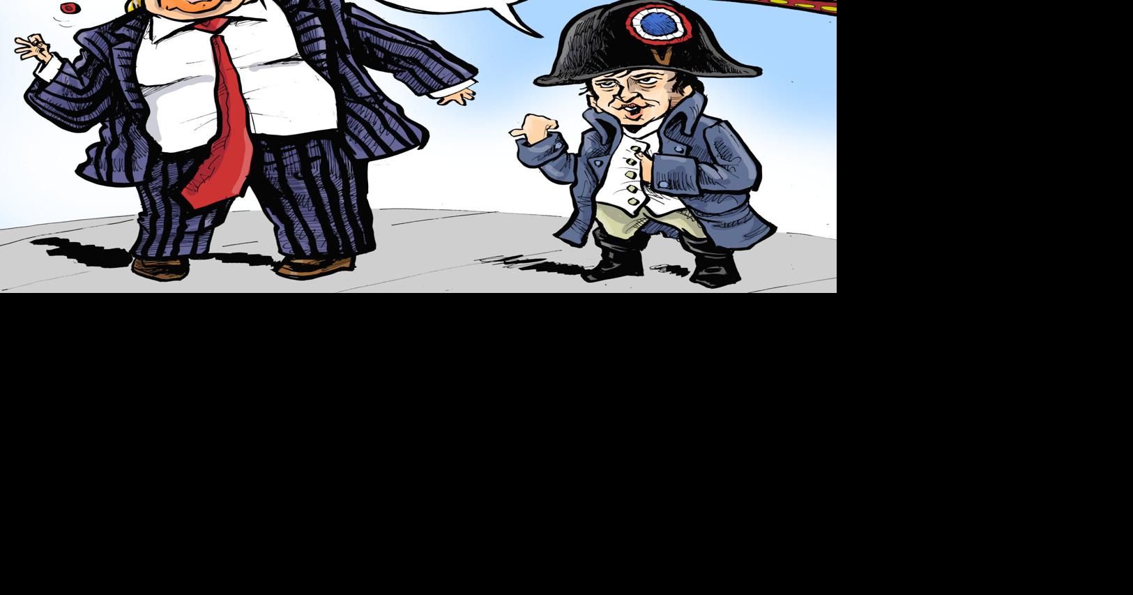 Donald Trump's ego trumps Napoleon in Phil Hands' cartoon