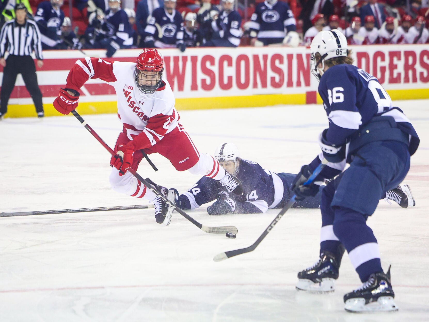 No. 8 Penn State clobbers No. 5 Wisconsin men's hockey