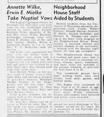 Annette Wilke and Erwin Mielke married