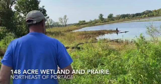 Portage author, Jeff Nania, shows off one of his many restored wetlands