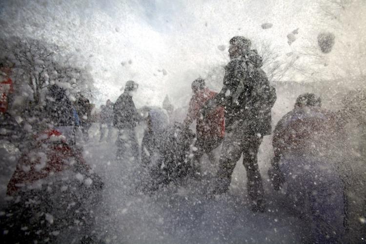 UW-Madison students turn Bascom Hill into scene of major snowball fight