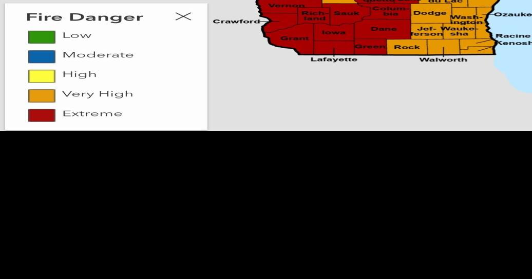 Fire danger 9-3-23, Wisconsin DNR photo