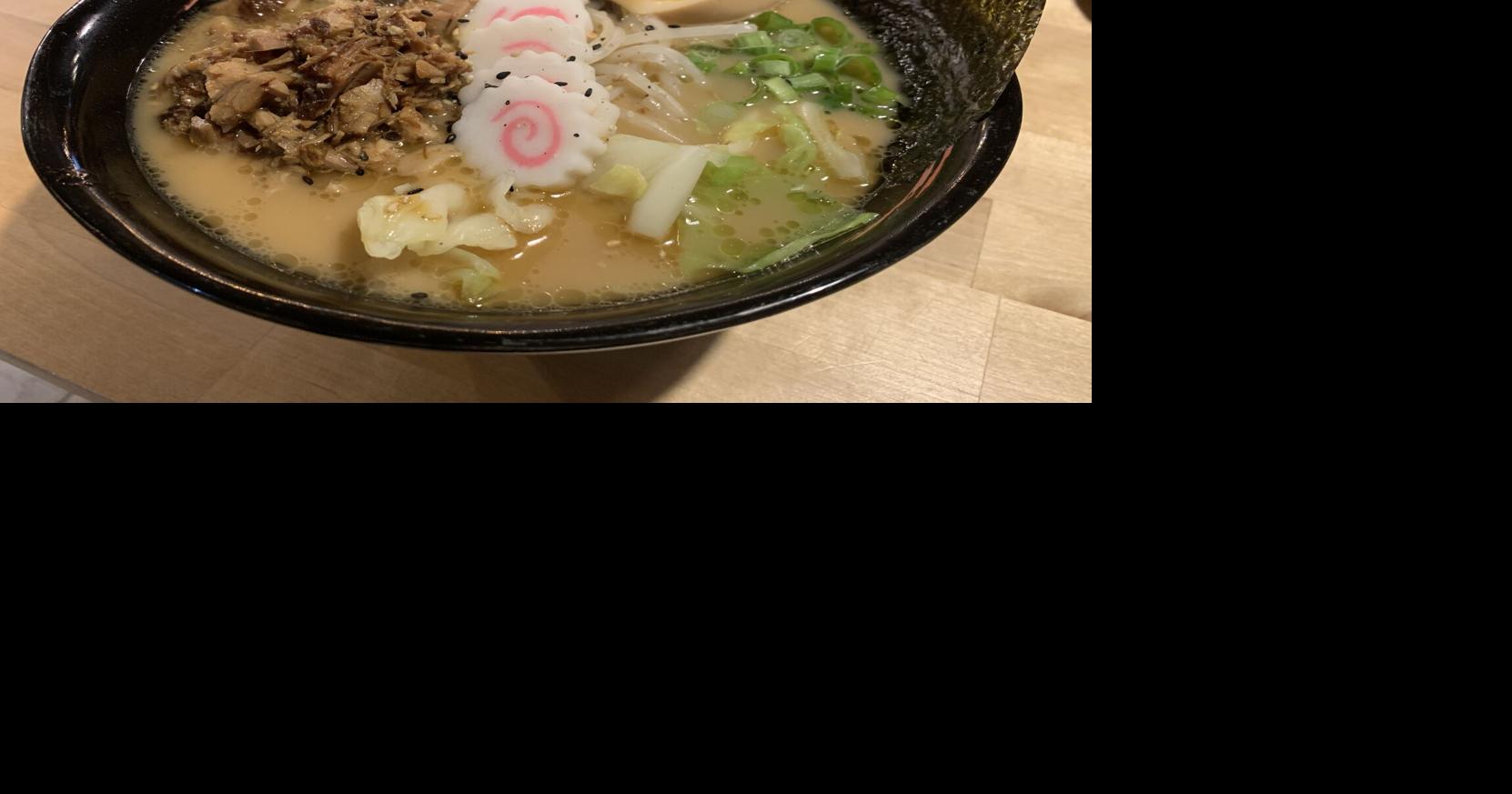 Trio Ramen bowl with fish cakes