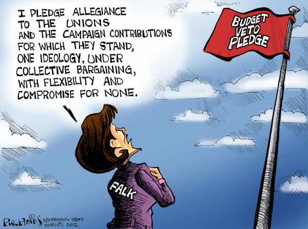 Hands on Wisconsin: Falk's pledge of allegiance