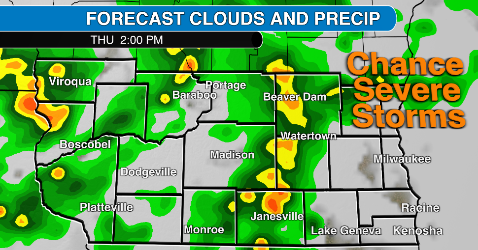 Storms likely in Wisconsin Thursday; severe storms possible