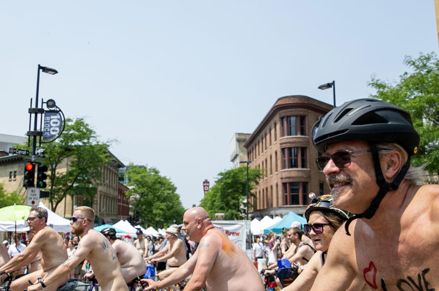 World Naked Bike Ride Returns To Capitol Square