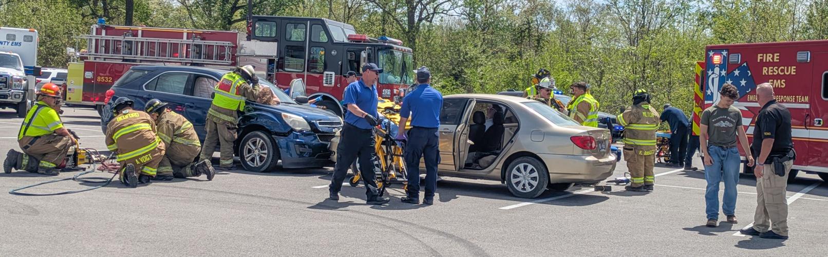 First responders stage mock disaster with message for Trimble students ...