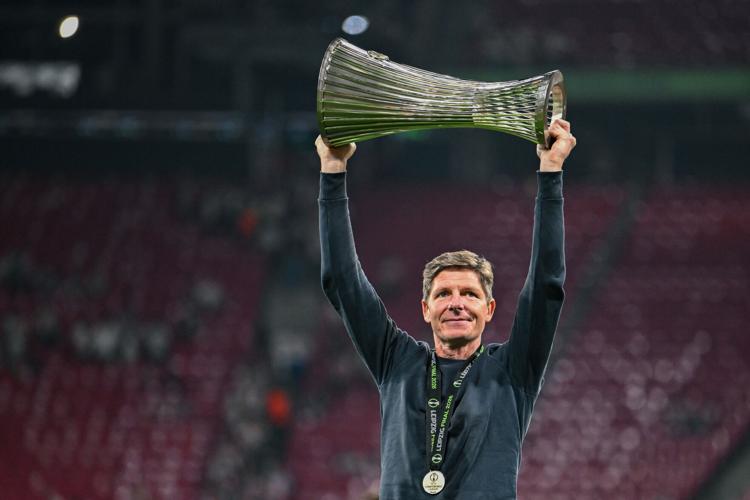 Oliver Glasner's future unclear after signing off with a trophy as ...