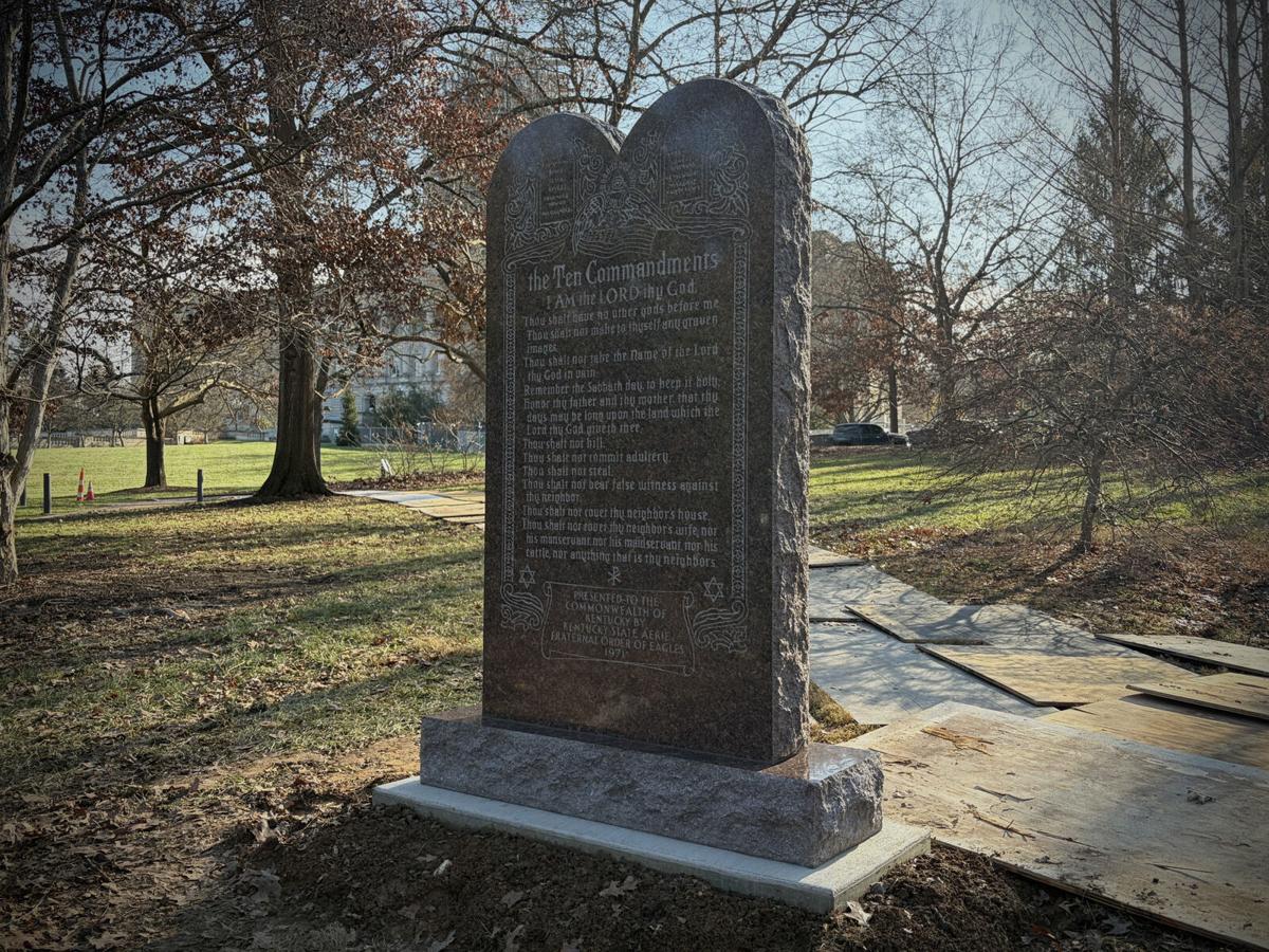 Ten Commandments monument returns to Kentucky Capitol grounds | State ...