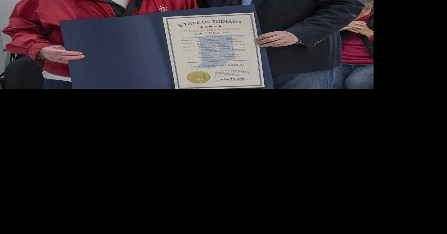 Adams presented Distinguished Hoosier award | News | madisoncourier.com