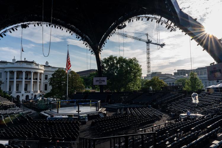 Lights! Camera! Cage match! The White House lawn's Octagon is ready for ...