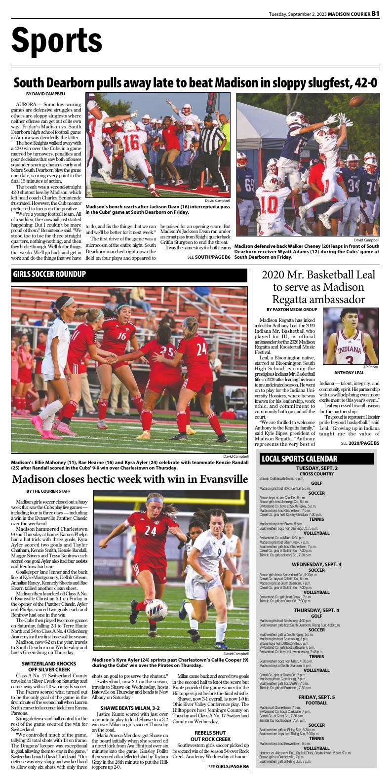 Page B01 | e-Edition | madisoncourier.com