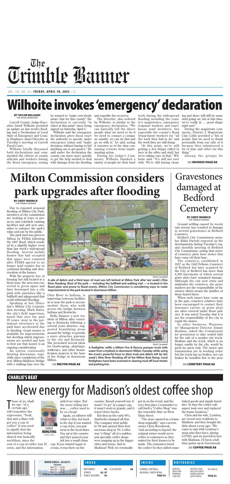 Page A01 | Trimble Banner | madisoncourier.com