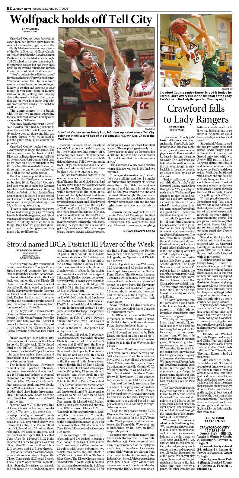 Page B02 | The Clarion News | madisoncourier.com