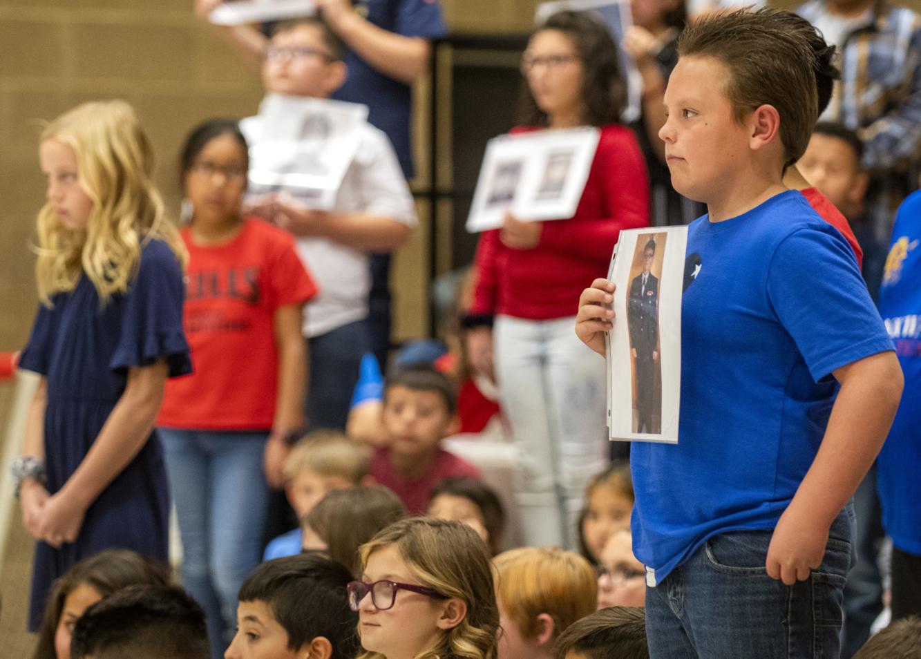 Heyburn students learn armed forces history, honor veteran during program
