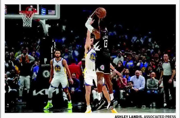 George's late 3-pointer helps Clippers sink Warriors, 113-112