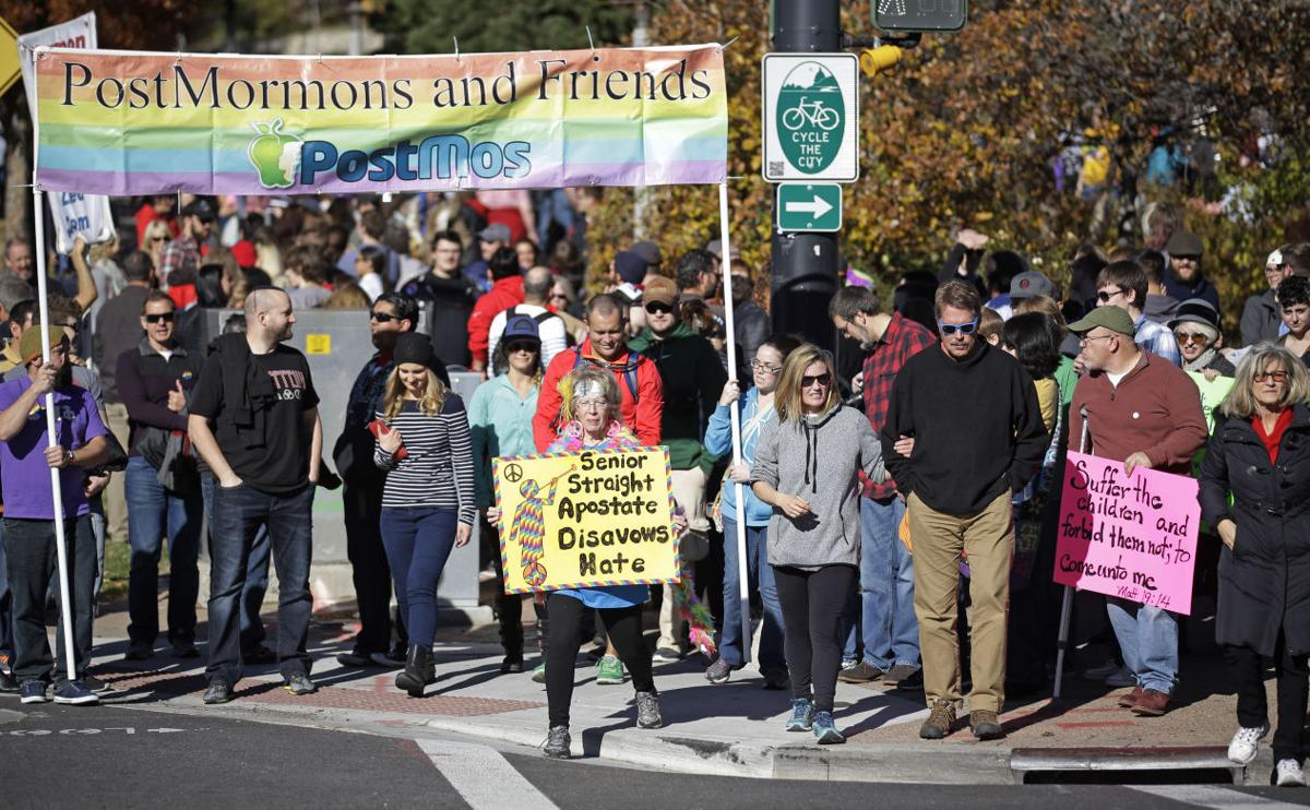 Protest of Mormon LGBT Policy Draws Hundreds | Faith and Values ...