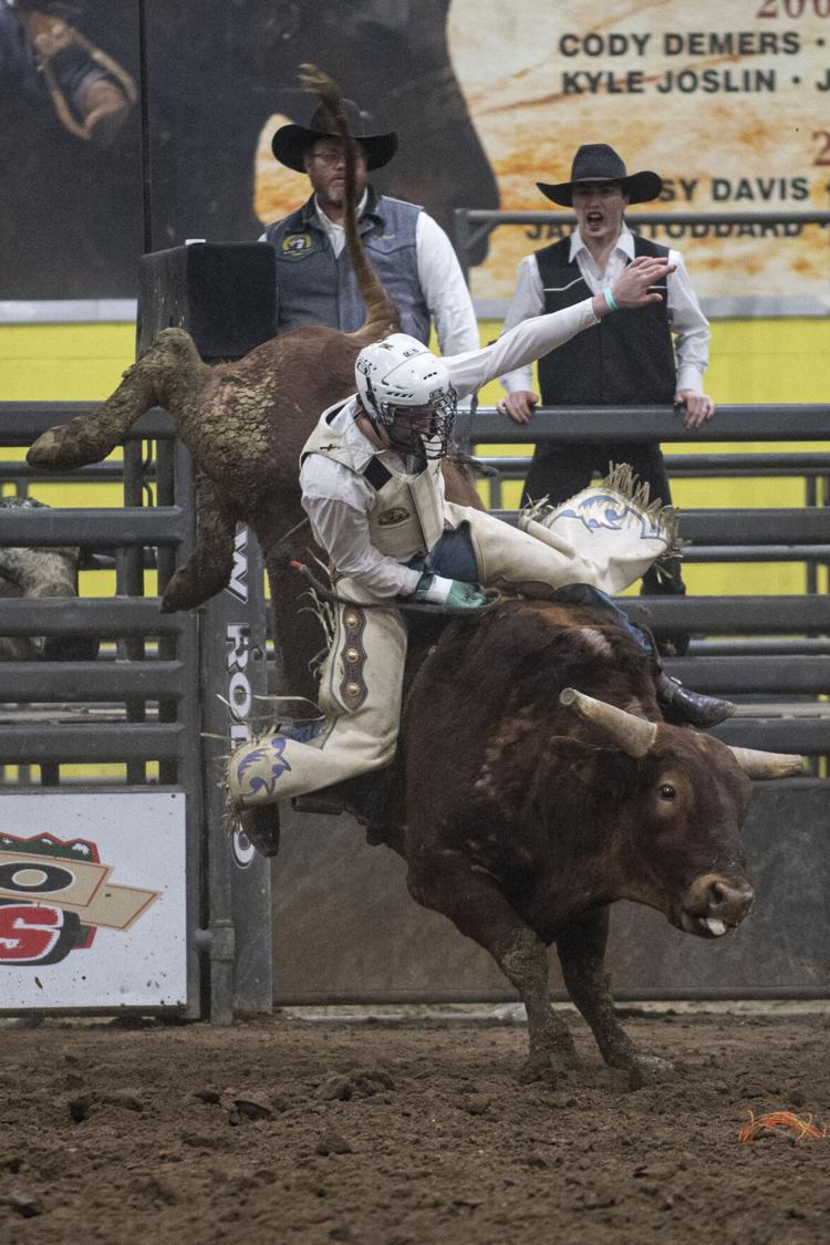 Brower bucked off, Johnson, Allen in contention at CNFR
