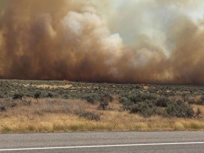 Mammoth fire north of Shoshone grows to 60,000 acres