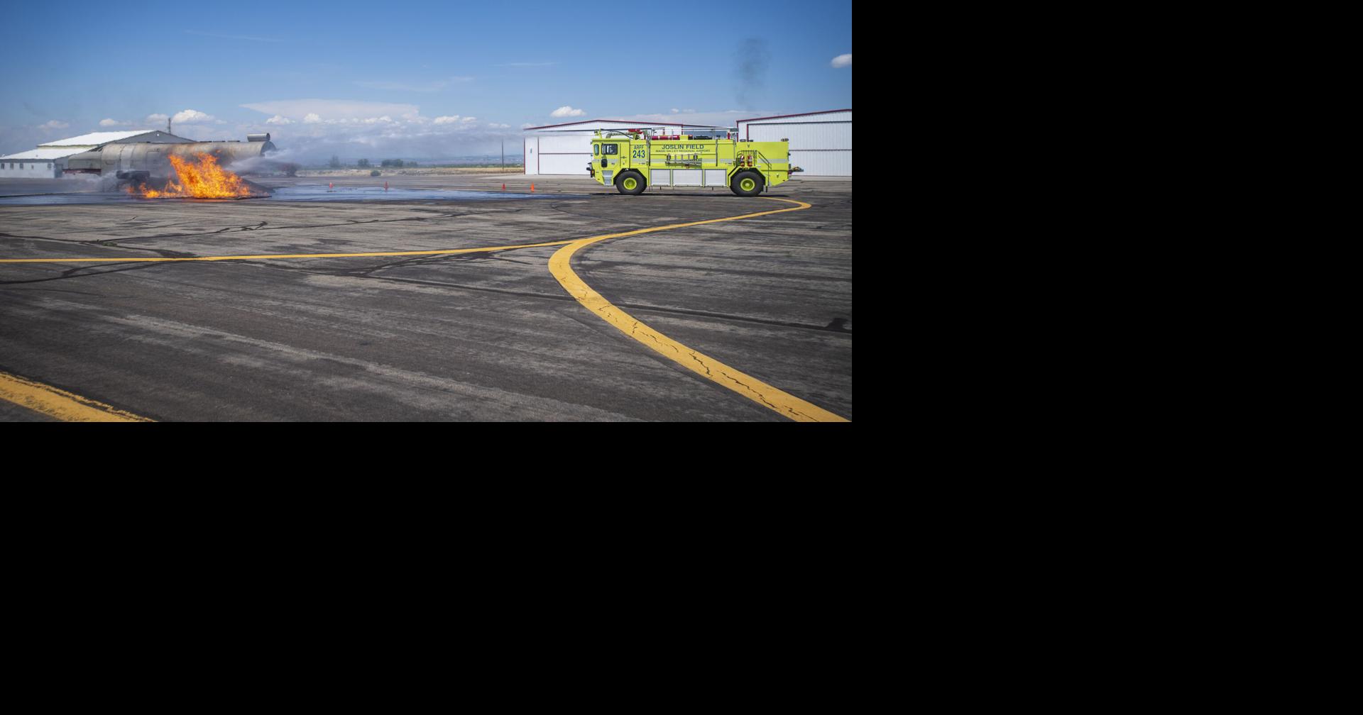 PHOTOS: Firefighters train on a mock aircraft
