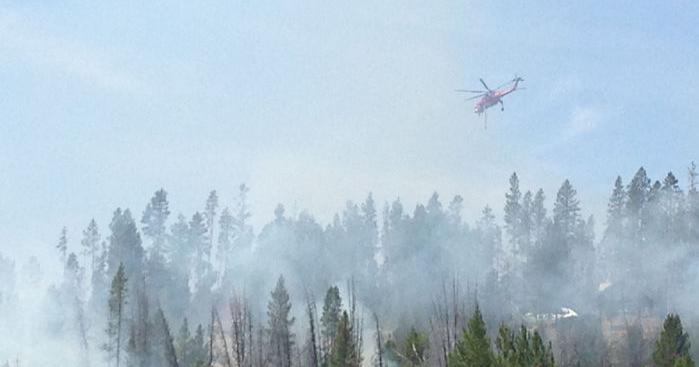 5:30 P.M. UPDATE: Fire Continues to Burn near Redfish Lake