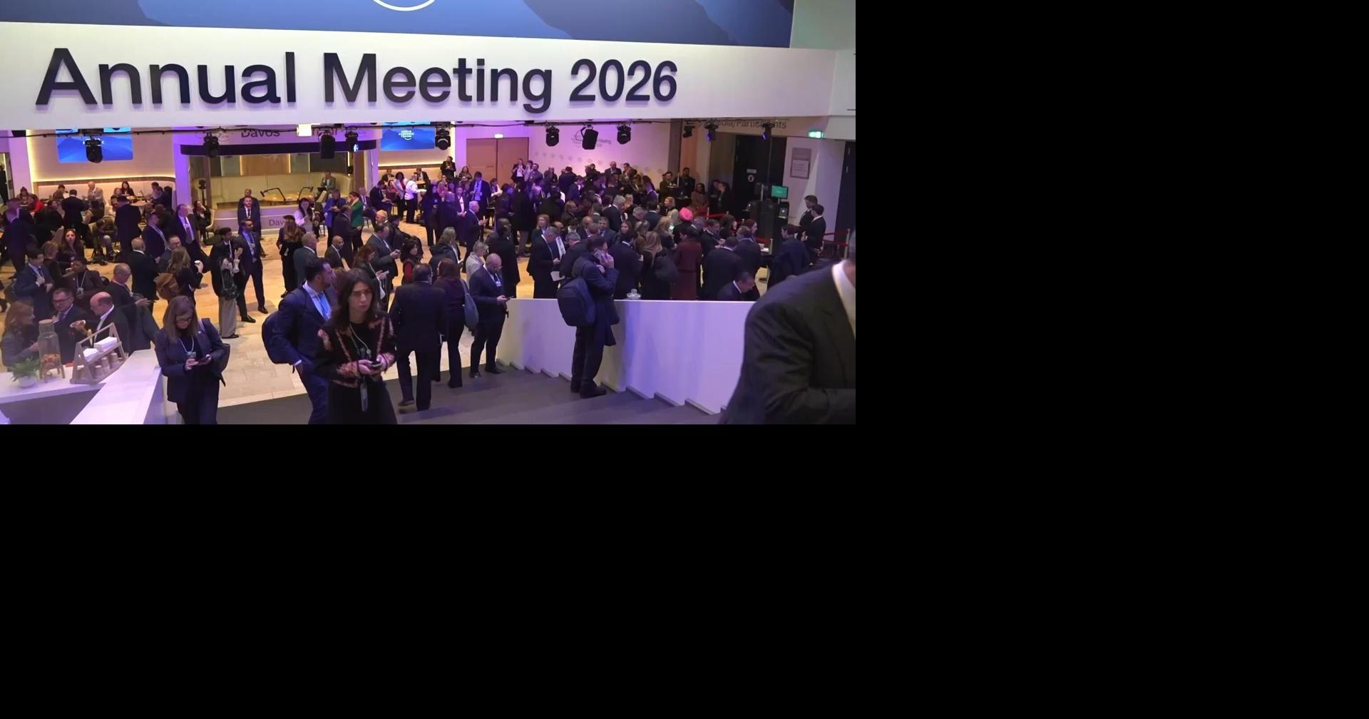 Line forms ahead of Trump's speech at Davos