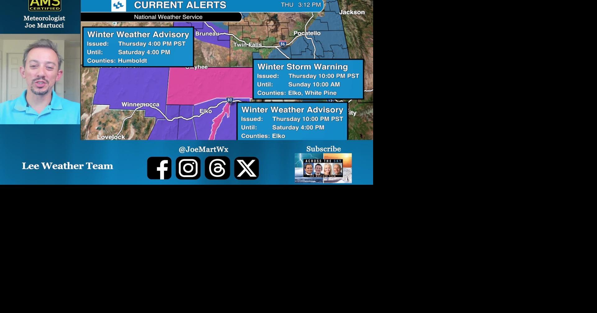 Weekend Snow Forecast for Northern Nevada and Magic Valley