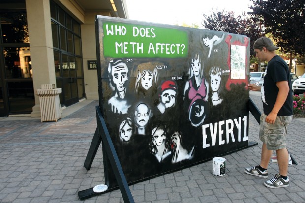 In your face: Anti-meth themed art fills public venues