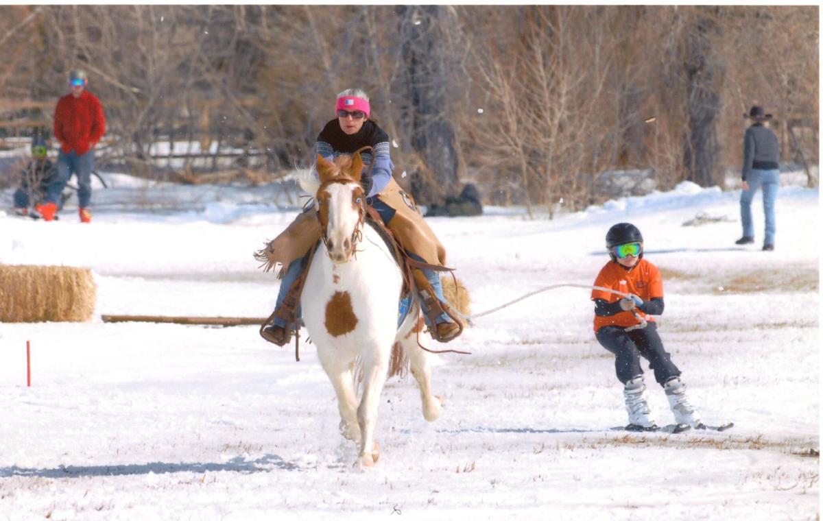 Cowboys and horses team up with skiers and snowboarders for fast action ...
