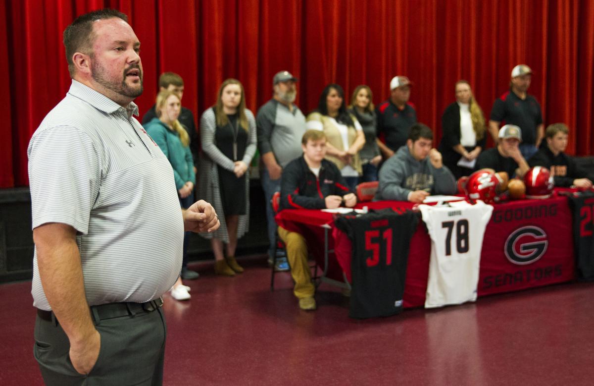 Four Gooding football players ink college scholarships