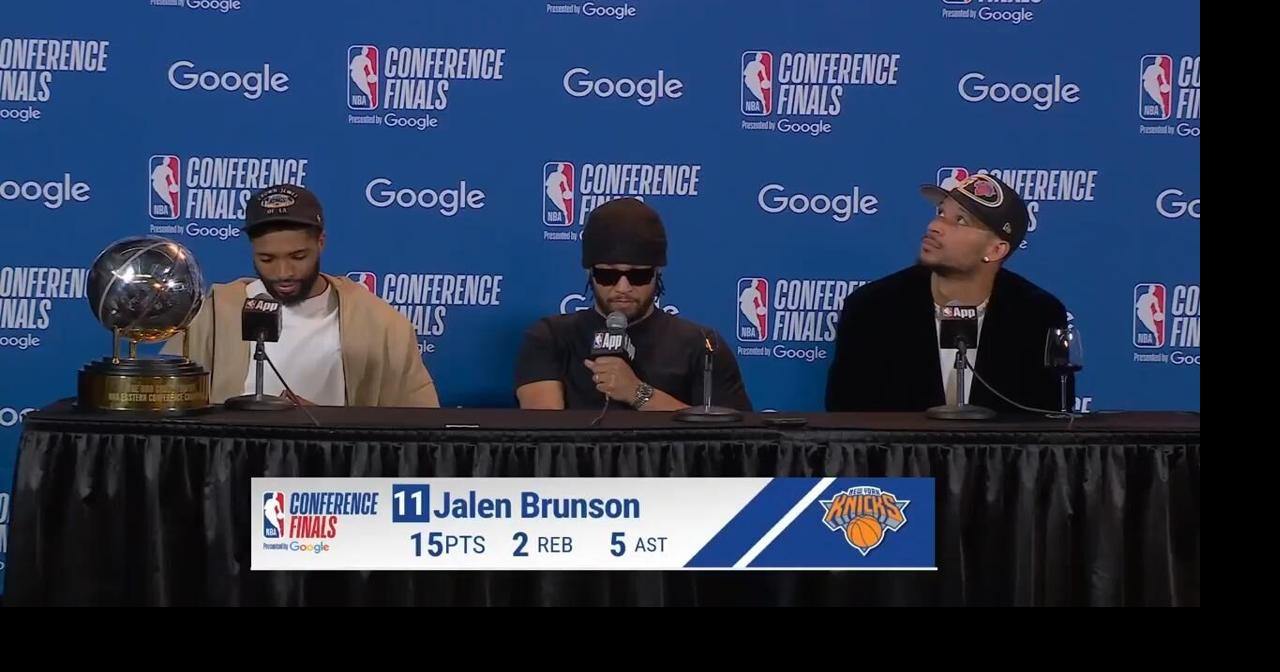 'It was really special' - Brunson getting the East Finals MVP trophy ...