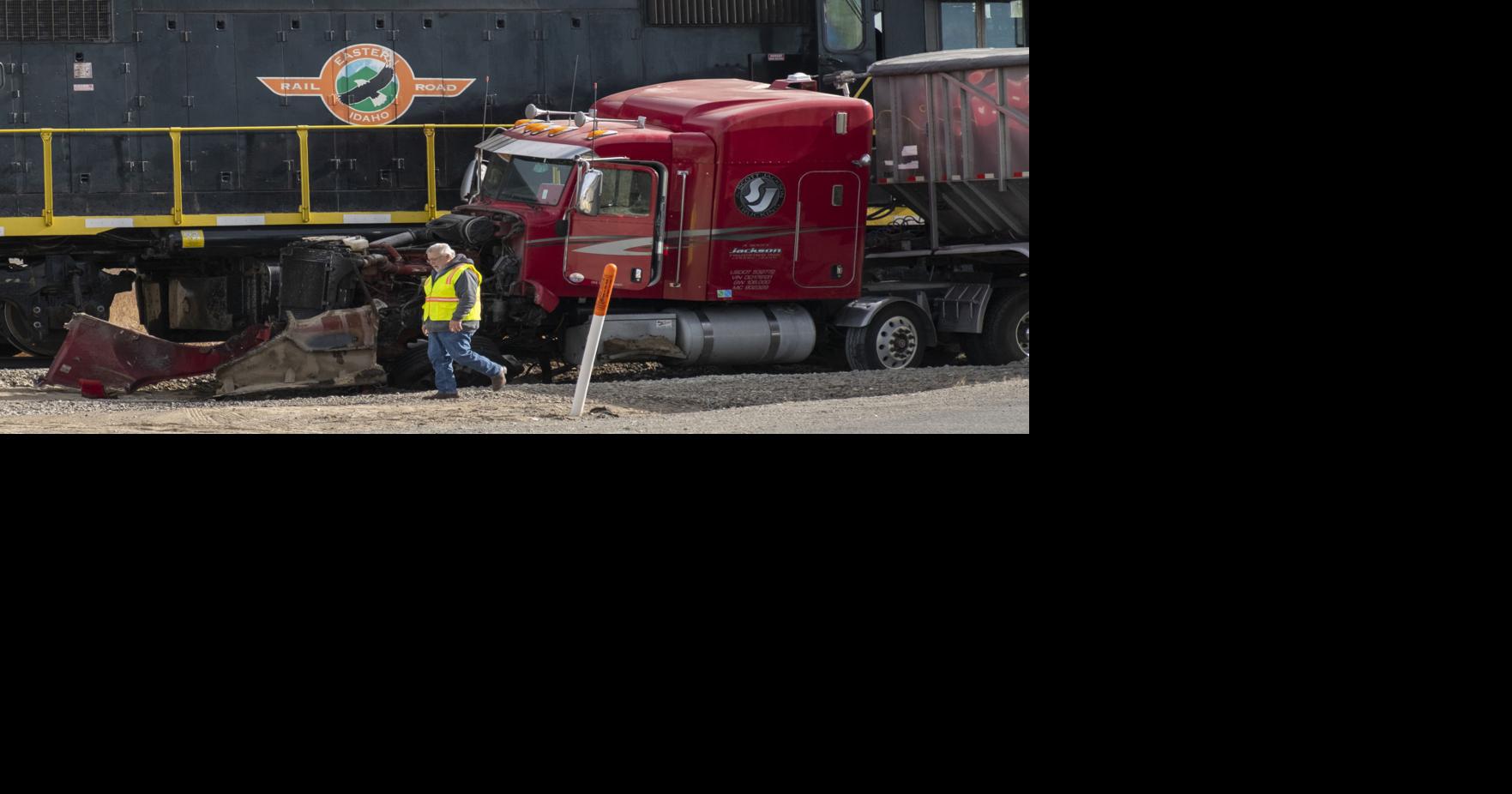 Update: Truck driver has minor injuries after crash with train in Jerome