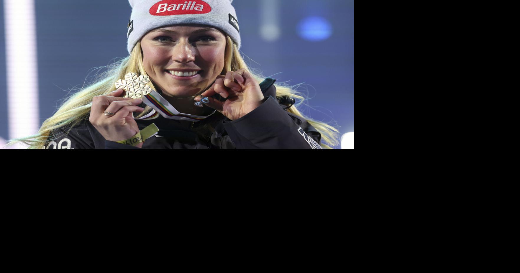 Shiffrin remembers her late father at gold-medal ceremony