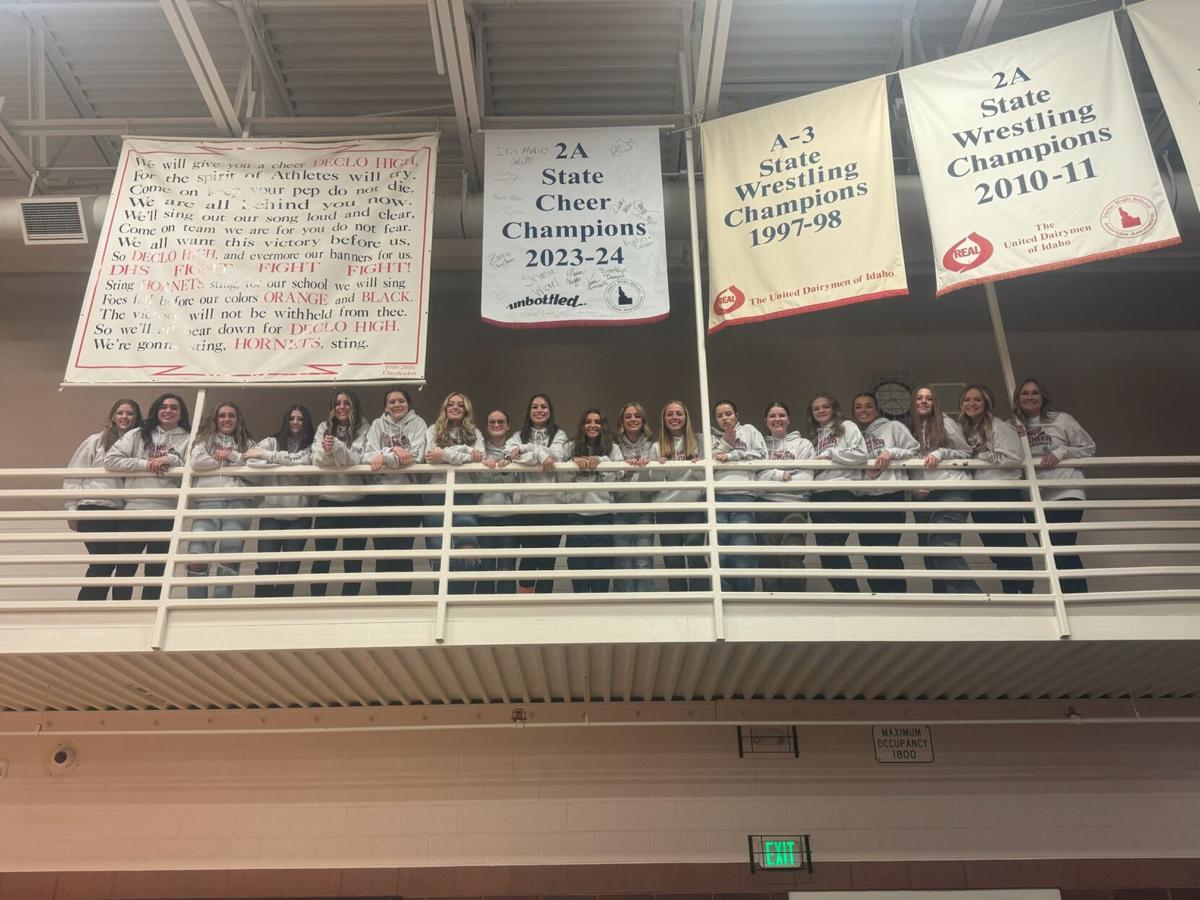 Declo unfurls state cheer banner