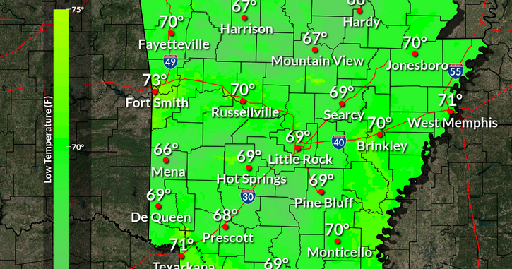 Magnolia Three-Day Weather/Sky Forecast: Highs in the mid 90s | Local ...