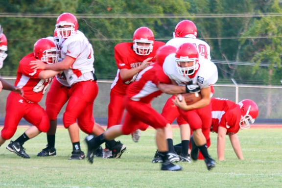 (With six photos) Panthers and Cubs run plays during Red-White ...