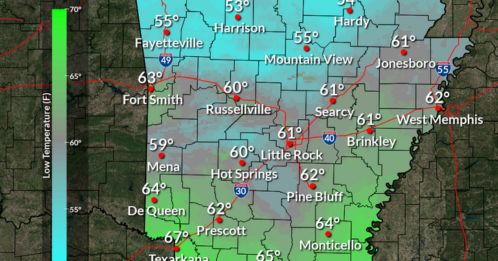 Magnolia Three-Day Weather/Sky Forecast: Turning cooler | Local News ...