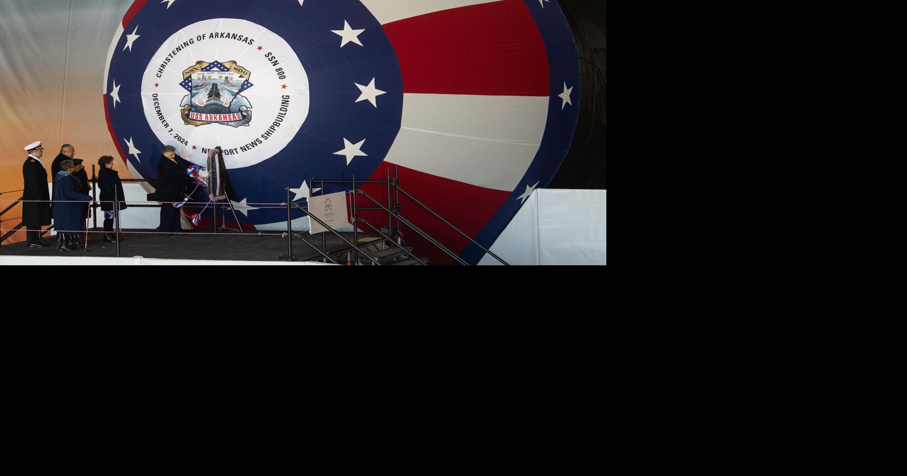 Navy christens newest submarine, USS Arkansas | Regional News ...
