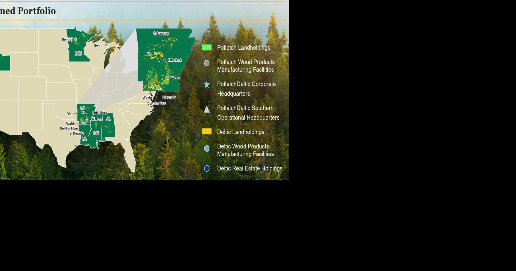 Potlatch acquiring Deltic Timber in stock swap, creating $4 billion ...
