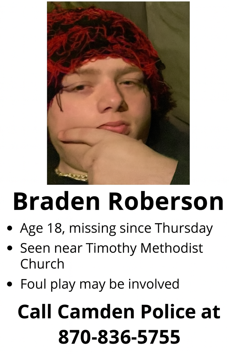 Camden youth's disappearance under investigation | Ouachita County ...