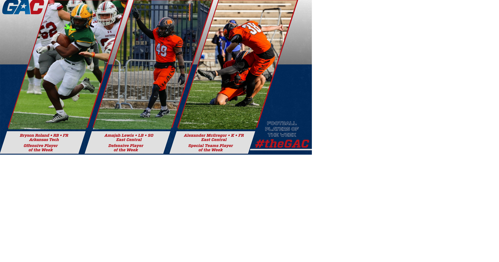 East Central players earn GAC football honors | Southern Arkansas ...